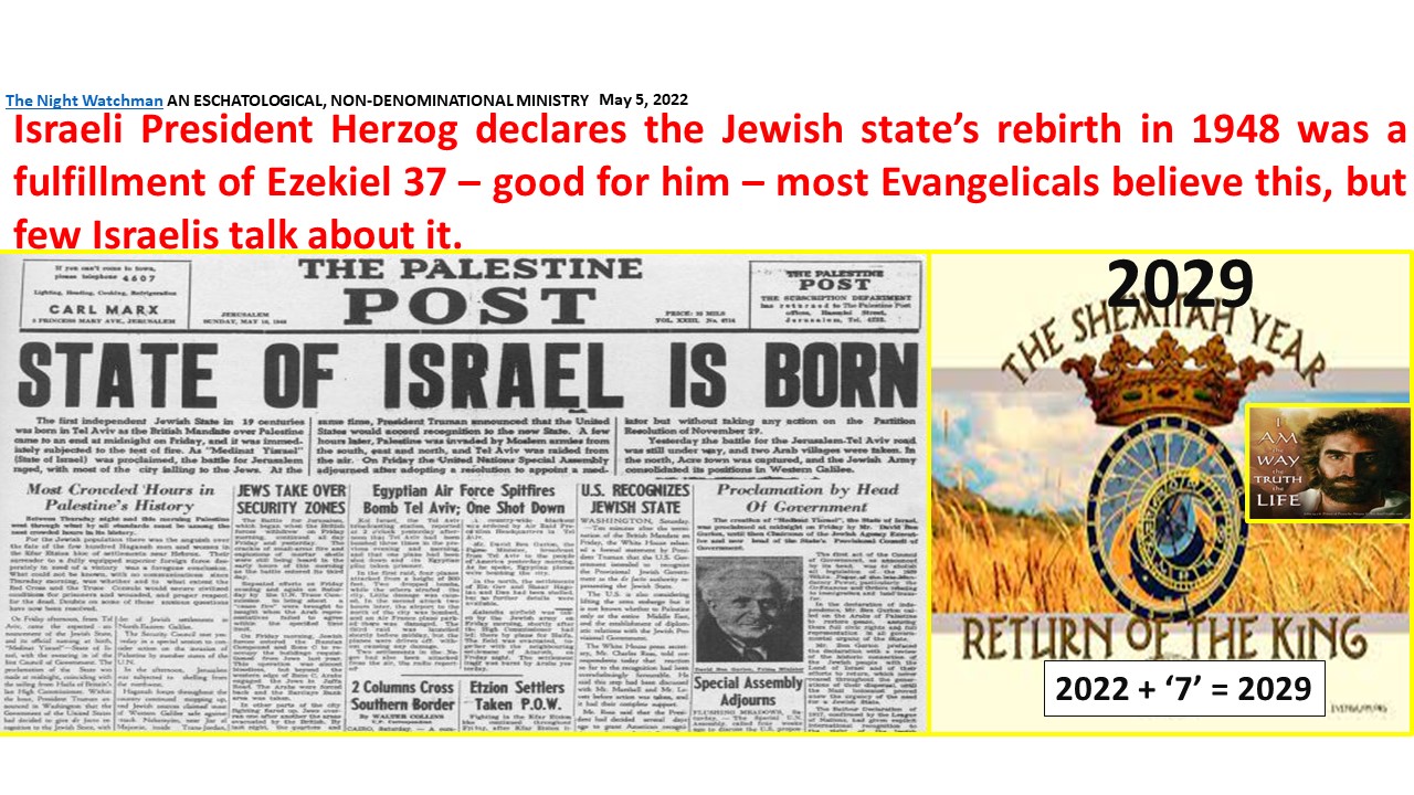 Israeli President Herzog declares the Jewish state’s rebirth in 1948 ...